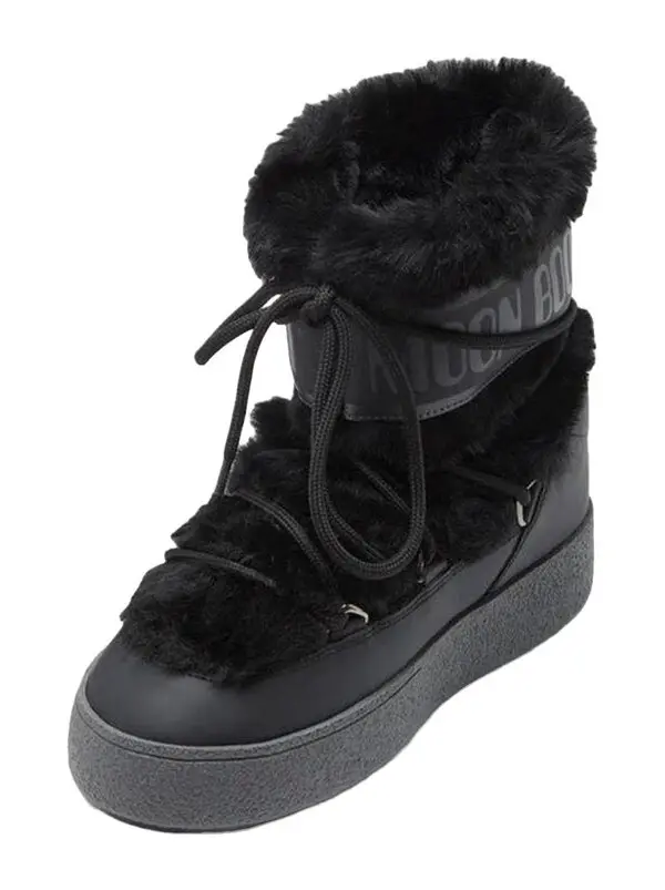 Moon Boot Ltrack Faux Fur Ankle Snow Boots - Blac
