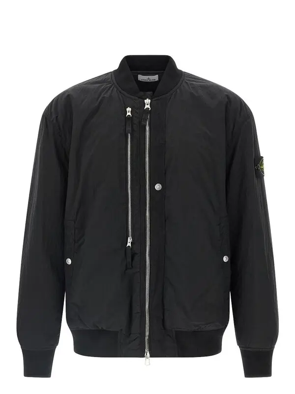 Stone Island 4100038' Bomber Jacket - Black
