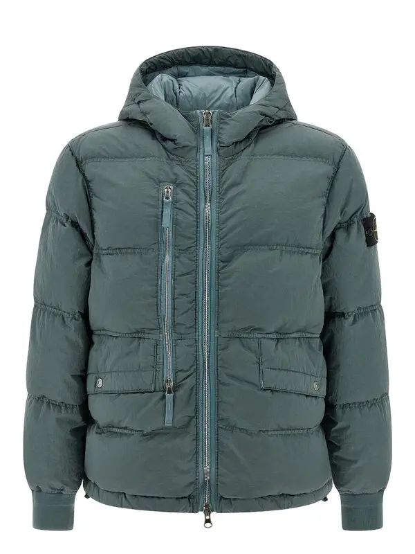 Stone Island Metal Nylon Down Jacket - Green