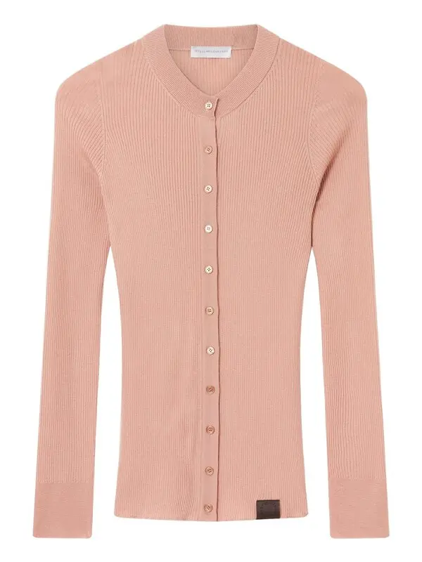 Stella McCartney Crewneck Light Knit Cardigan - Dusty Pink