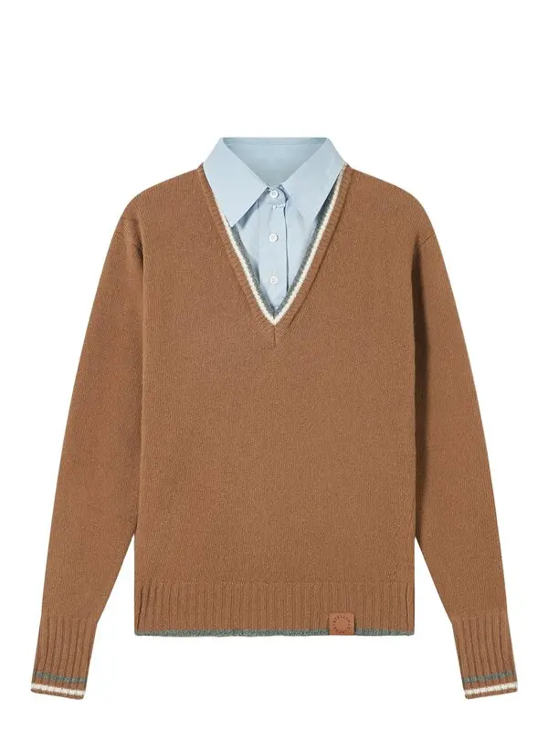 Stella McCartney Hybrid Knit Jumper - Caramel