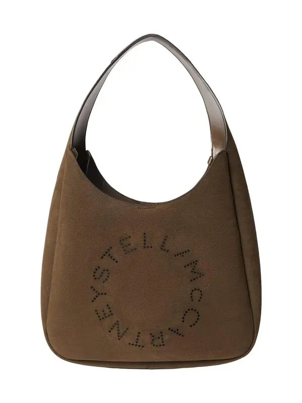 Stella McCartney Logo Large Hobo Bag - Moka