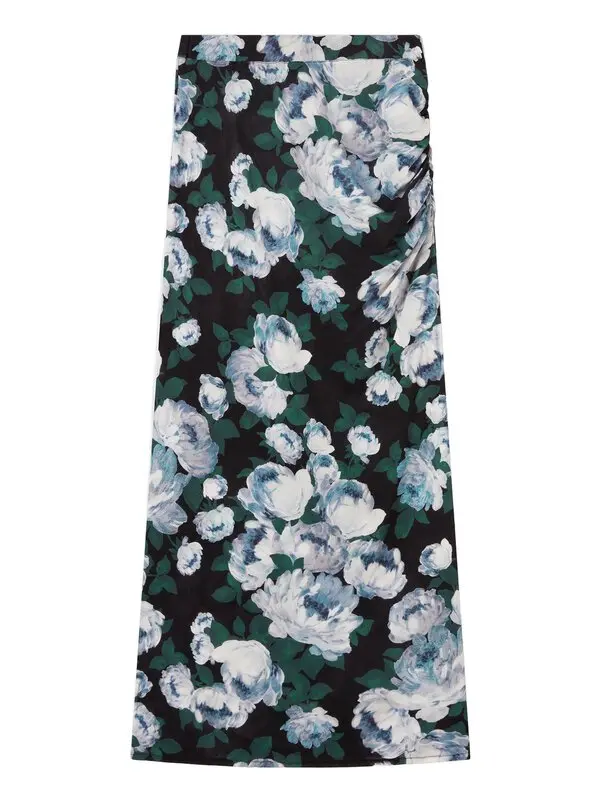 Stella McCartney Floral Mesh Midi Skirt - Multicolour