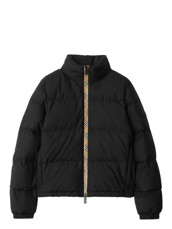 Burberry Checker-tape Ambleside Puffer Jacket - Black