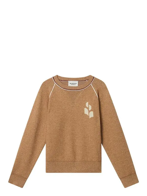 MARANT ETOILE Loriby Knit Sweater - Camel/light Grey