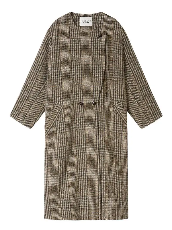 MARANT ETOILE Renee Prince-of-wales Coat - Beige