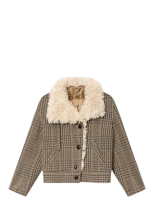 MARANT ETOILE Prince-of-wales Check Jacket - Beige