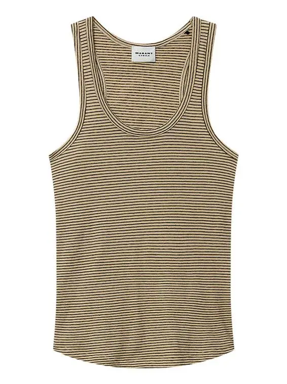 MARANT ETOILE Thea Tank Top - Black/beige