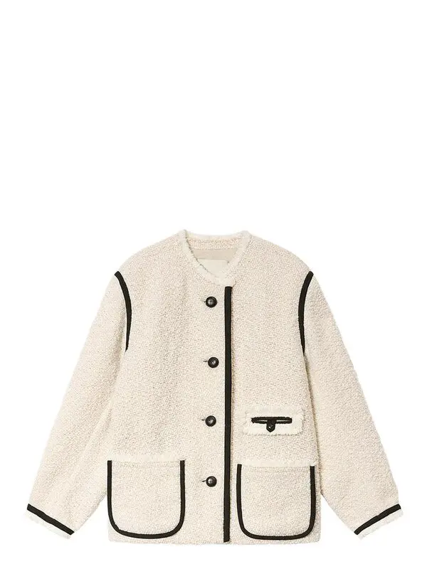 Isabel Marant Maylin Short Tweed Coat - Ecru