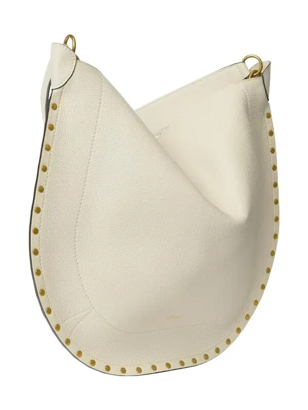 Isabel Marant Oskan Hobo Soft Shoulder Bag - Chalk