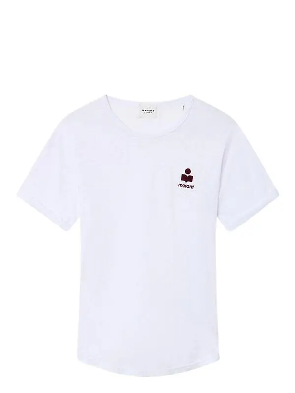 MARANT ETOILE Koldia T-shirt - White/burgundy