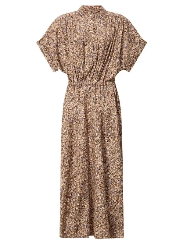 Isabel Marant Ansley Daisy Silk Jacquard Shirt Dress - Ochre
