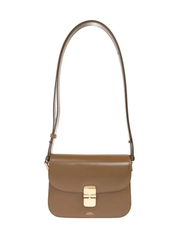 A.p.c. Top-grain Leather Shoulder Bag - Brown