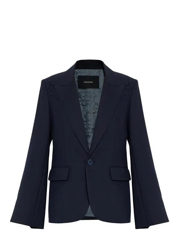 Zadig&Voltaire Blazer With Decorative Appliqu - Navy Blue