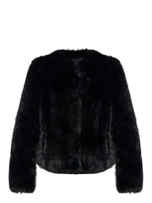 STAND STUDIO Sadie Faux Fur Jacket - Black