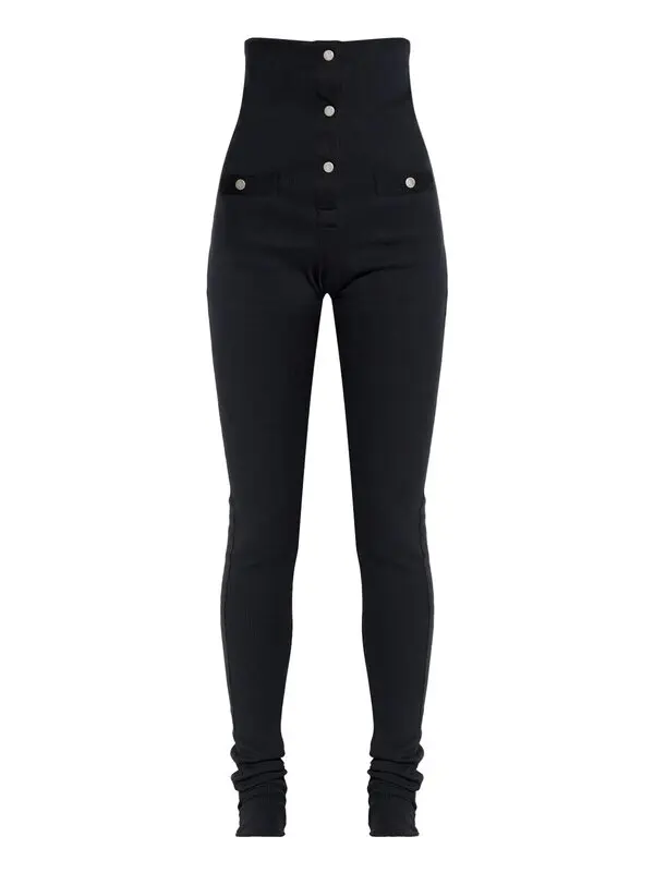 Attico High-waisted Trousers - Black