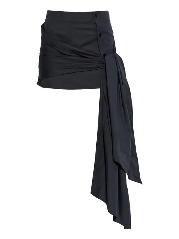 Attico Shirt-inspired Skirt - Black