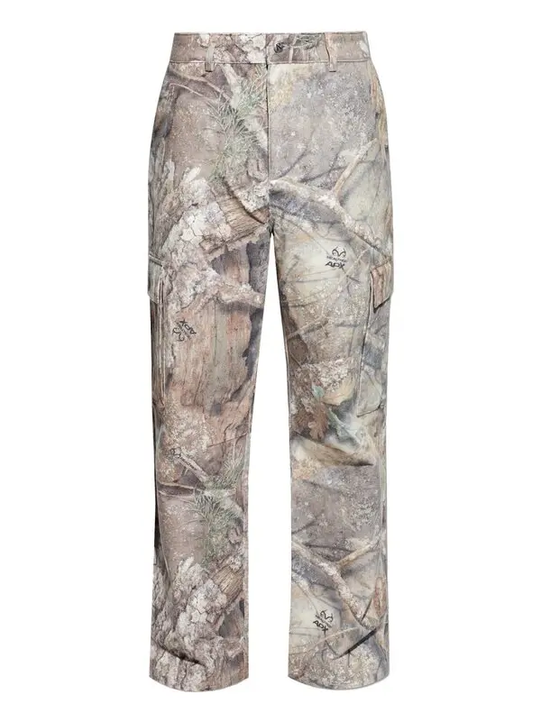 REPRESENT Printed Straight Trousers - Brown