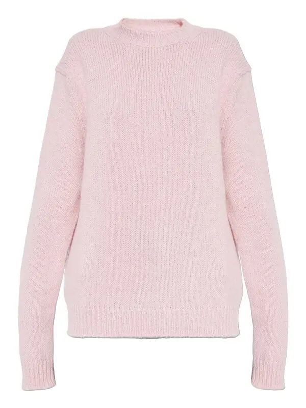 JIL SANDER Crew Neck Alpaca-wool Blend Sweater - Pink