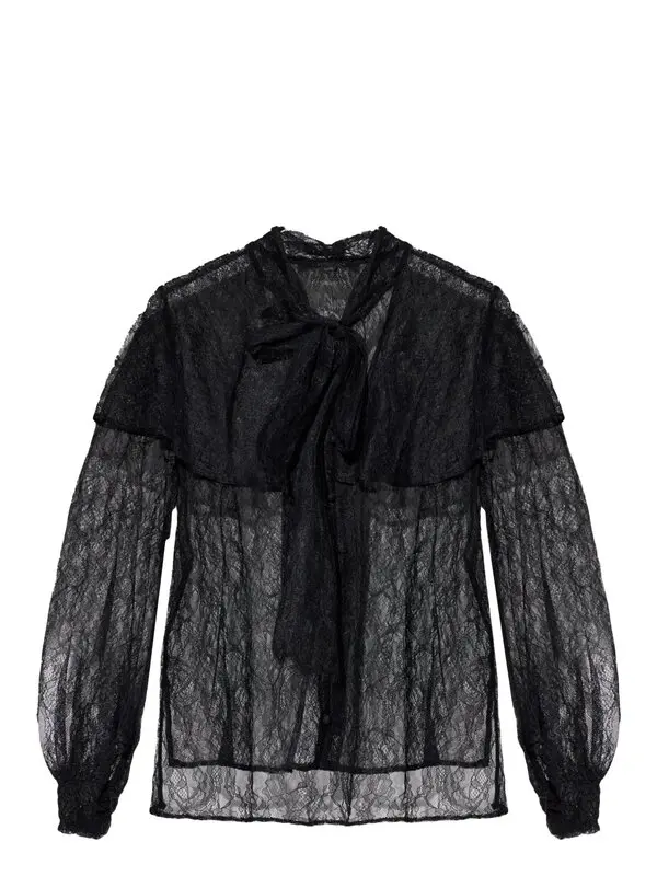 ALLSAINTS Athena Lace Shirt - Black