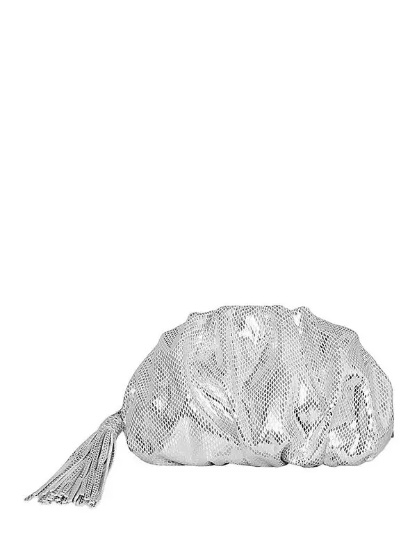 Rebecca Minkoff Small Ruched Clutch - Silver
