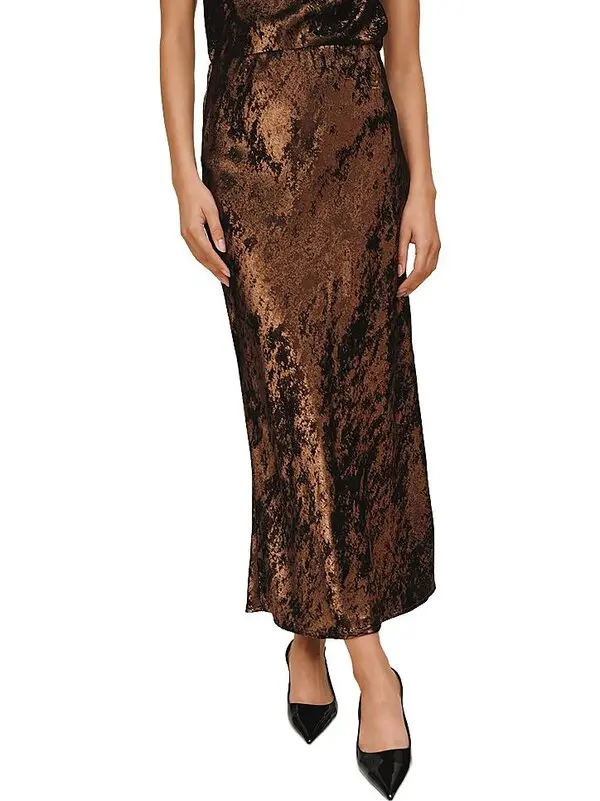 Bella Dahl Bias Maxi Skirt - Bronze Shimmer