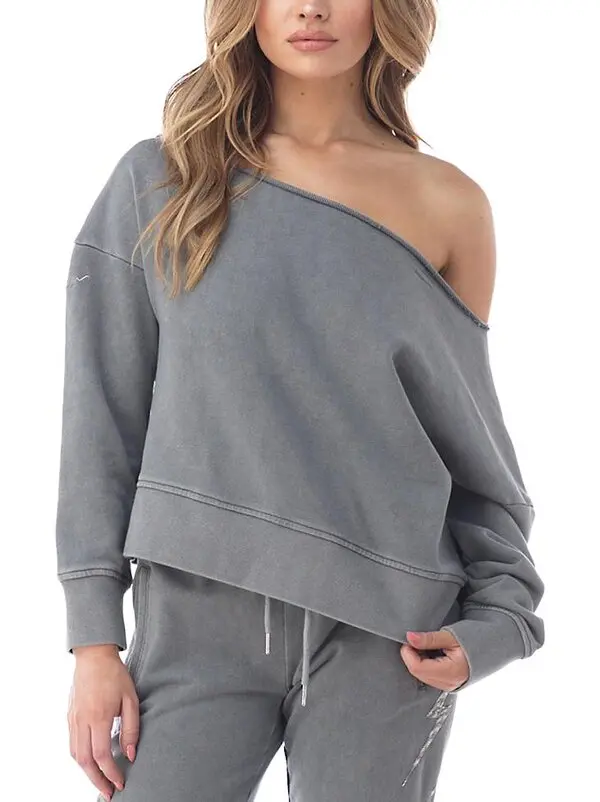 Heaven Kirill Off-the-shoulder Sweater - Grey