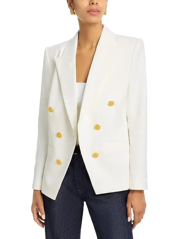 L'Agence Kyomi Double Breasted Blazer - White