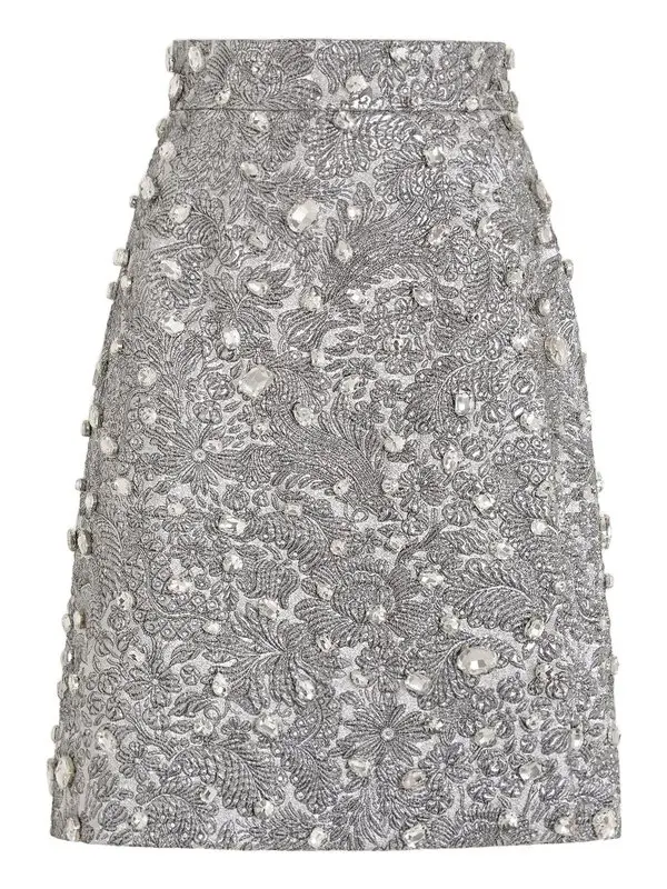 Dolce & Gabbana Stone Embroidered Wrap Skirt - Multicolor