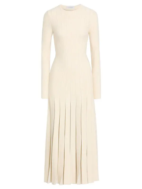 Gabriela Hearst Walsh Crochet-trimmed Midi Dress - Ivory