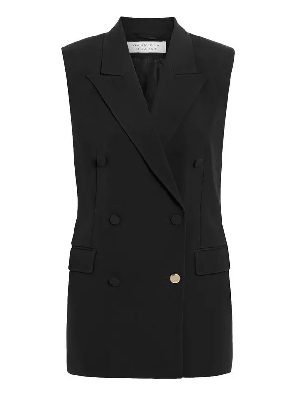 Gabriela Hearst Mayte Double-breasted Vest - Black