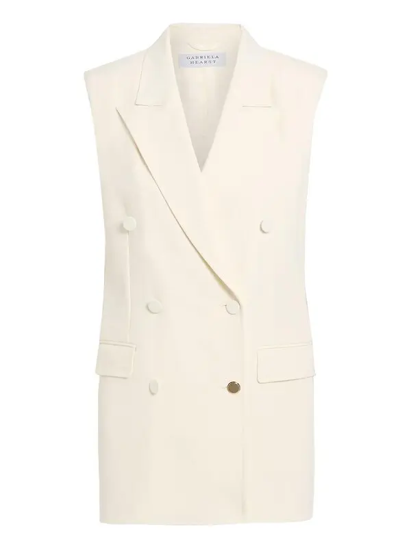 Gabriela Hearst Mayte Double-breasted Vest - Ivory