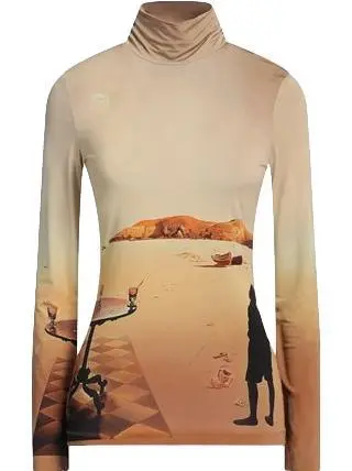 Rabanne T-shirt In Viscose And Elastane - Beige