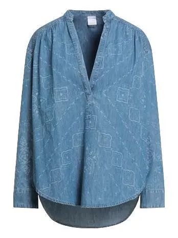 Pinko Denim Top In Cotton - Blue