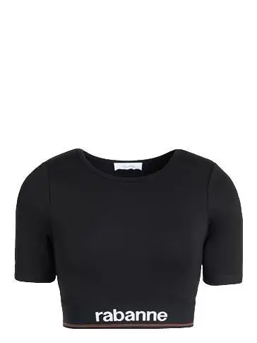 Rabanne Jersey Crop T-shirt - Black