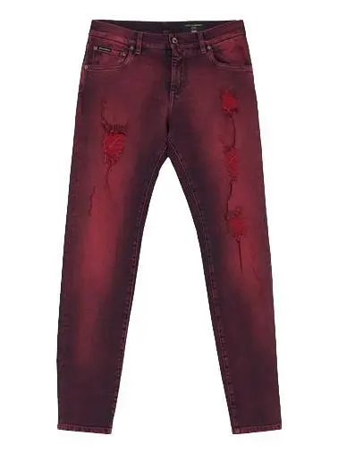 Dolce & Gabbana Tapered Slim Fit Jeans - Red