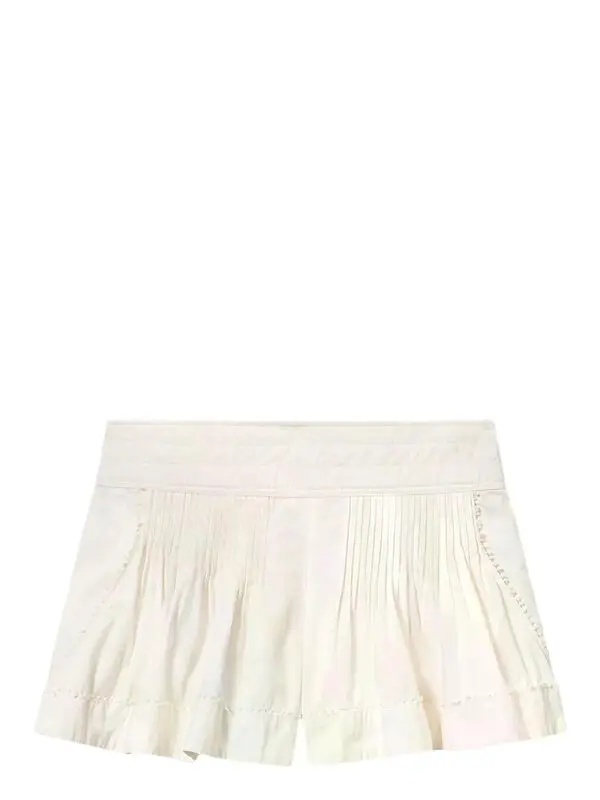 Isabel Marant Cybila Lace Pleated Shorts - Neutrals