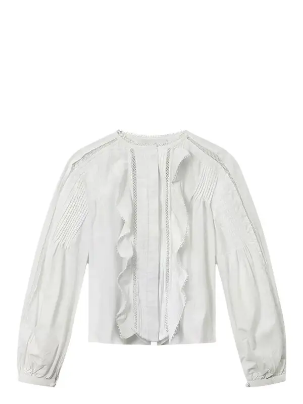 Isabel Marant Cubraly Ruffled Lace Shirt - White