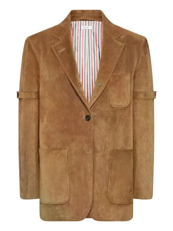 Thom Browne Corduroy Blazer With Armband - Brown
