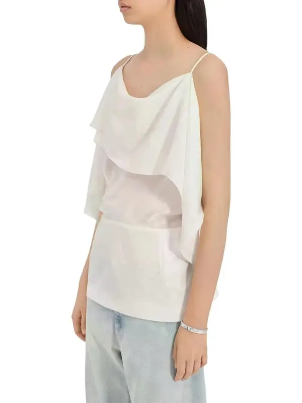 MAISON MARGIELA Ruffled-detail Top - White