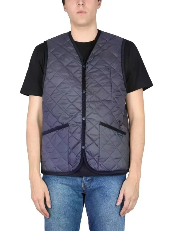 LAVENHAM Quilted-pattern Waistcoat - Grey