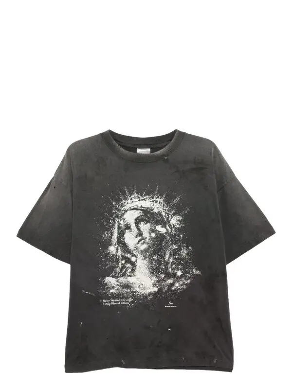 SAINT MXXXXXX Graphic-print T-shirt - Grey
