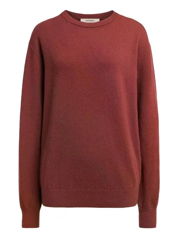 12 STOREEZ Crew-neck Cashmere Sweater - Red
