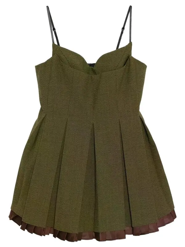 SHUSHU/TONG Pleated Dress - Green