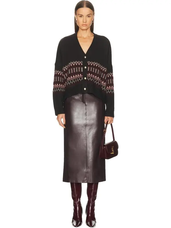 Sablyn Elliot B Boxy Cropped Fairisle Cardigan - Oaktree Multi