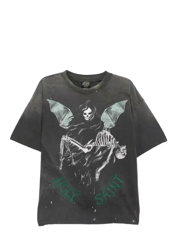 SAINT MXXXXXX Graphic-print T-shirt - Grey