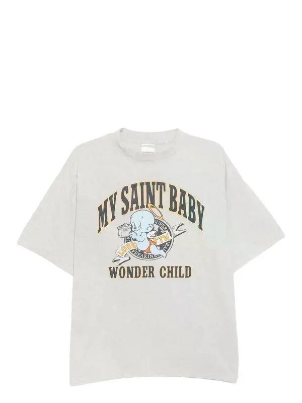 SAINT MXXXXXX Graphic-print T-shirt - Grey