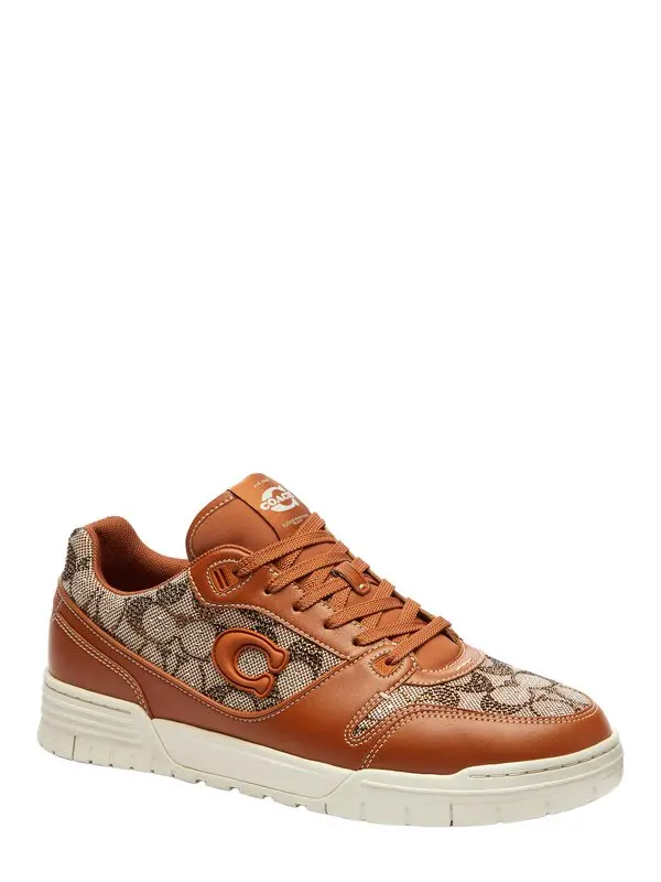 COACH Soho Sneaker With Crystal Signature Jacquard - Cocoa/burnished Amber