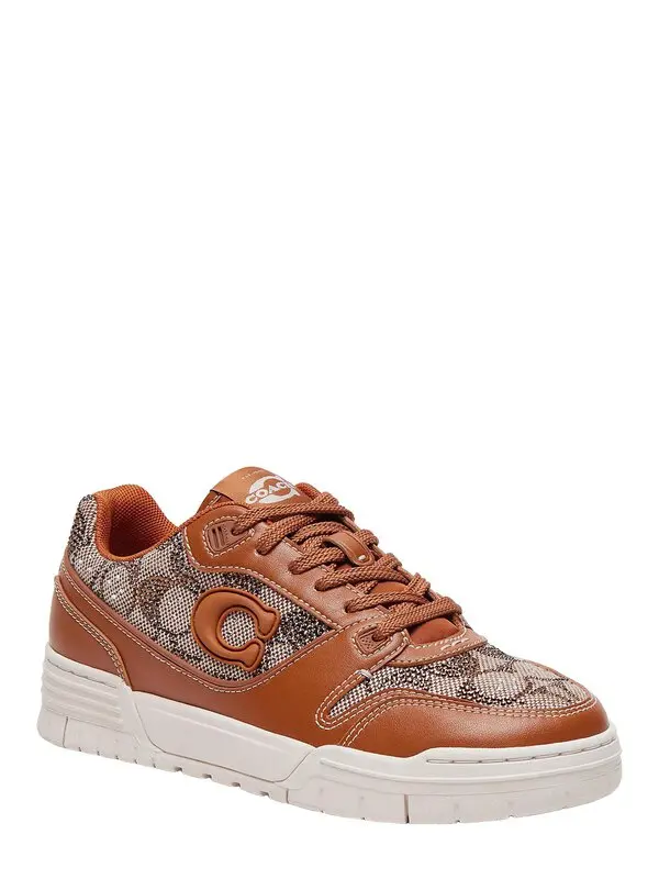 COACH Soho Sneaker In Crystal Signature Jacquard - Cocoa/burnished Amber