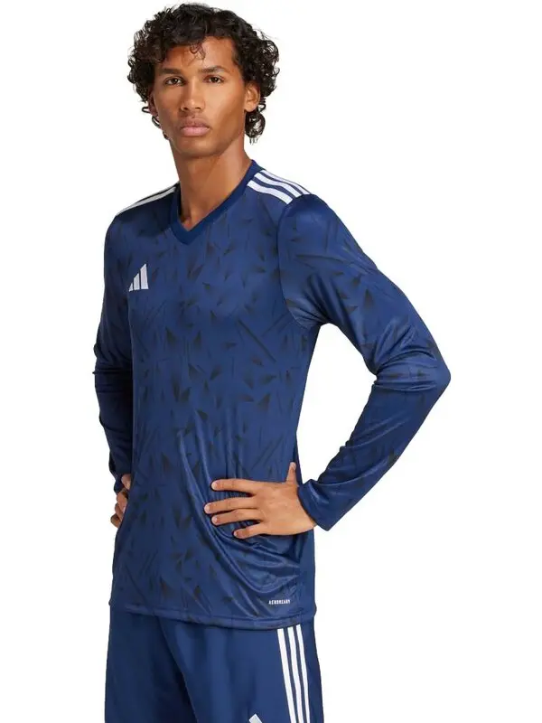 Adidas Team Icon Long Sleeve Jersey - Team Navy Blue 2 / White